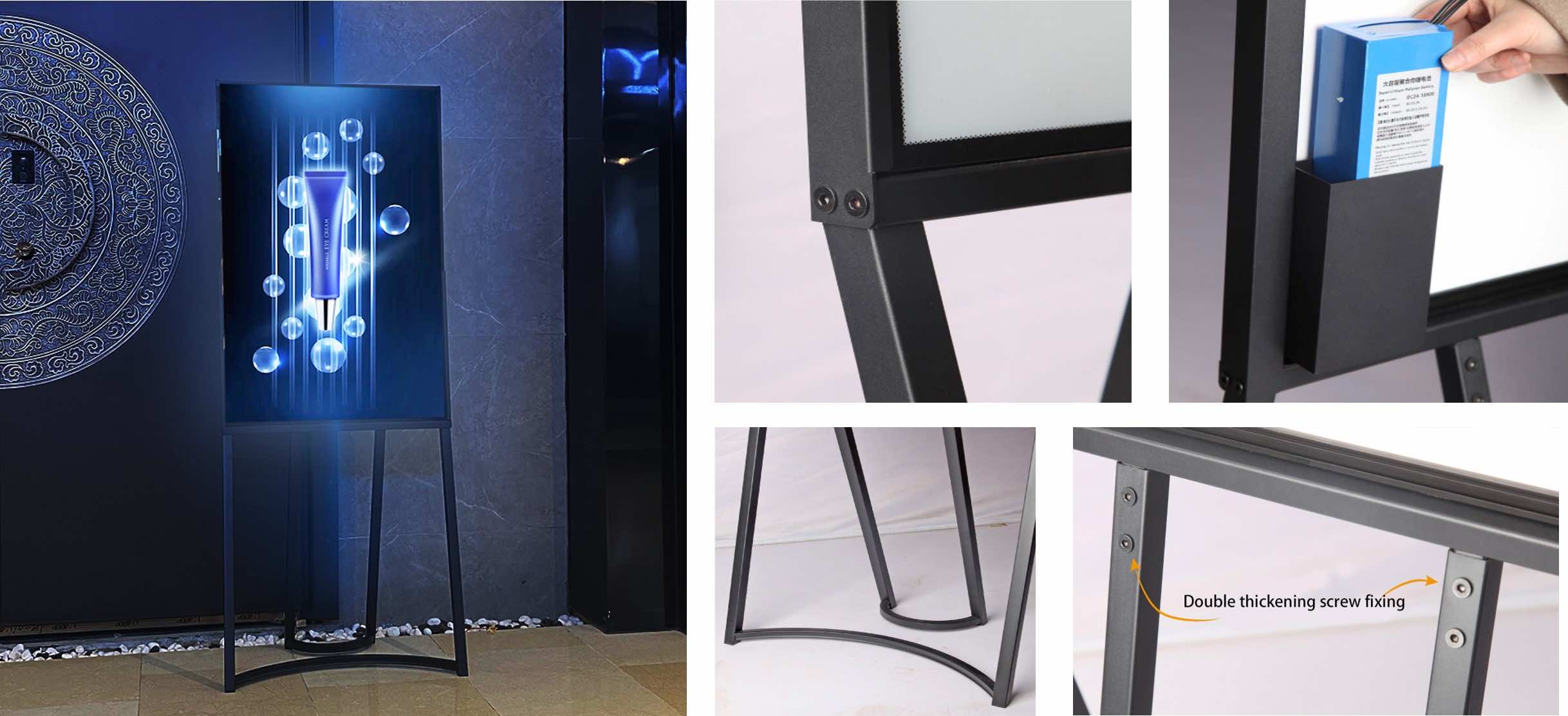 Hộp đèn LED chân đứng chữ A siêu mỏng LA69