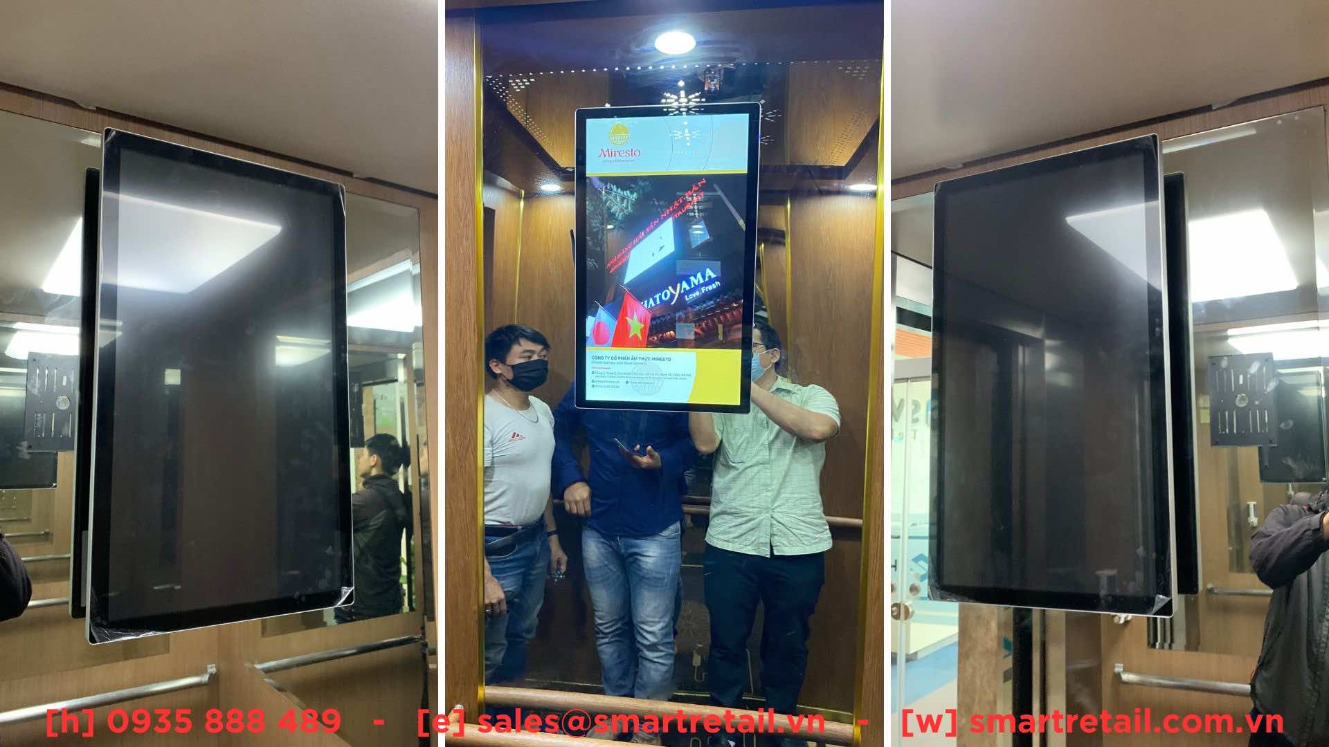 Màn hình quảng cáo thang máy 22 Inch | Màn hình LCD quảng cáo sử dụng ...